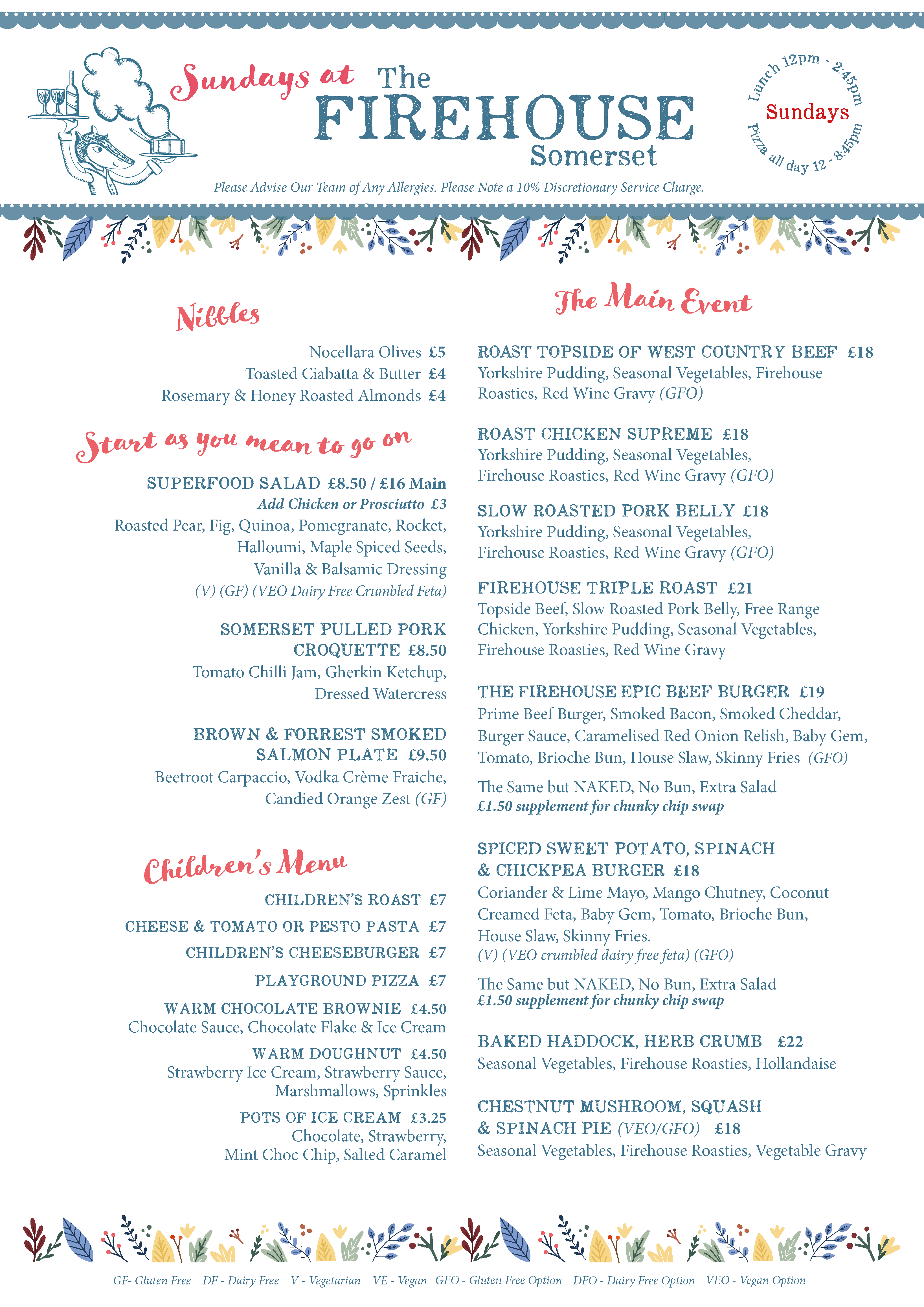 Sunday Lunch – The Firehouse