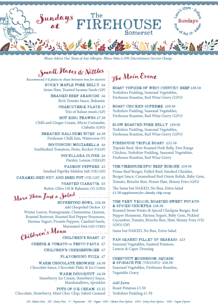 Sunday Lunch – The Firehouse