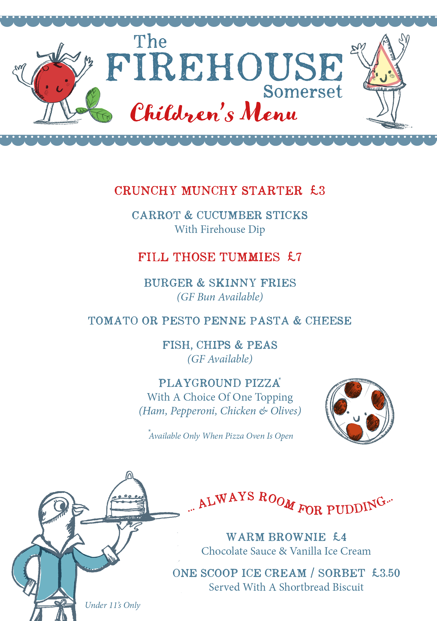 Childrens’ Menu – The Firehouse